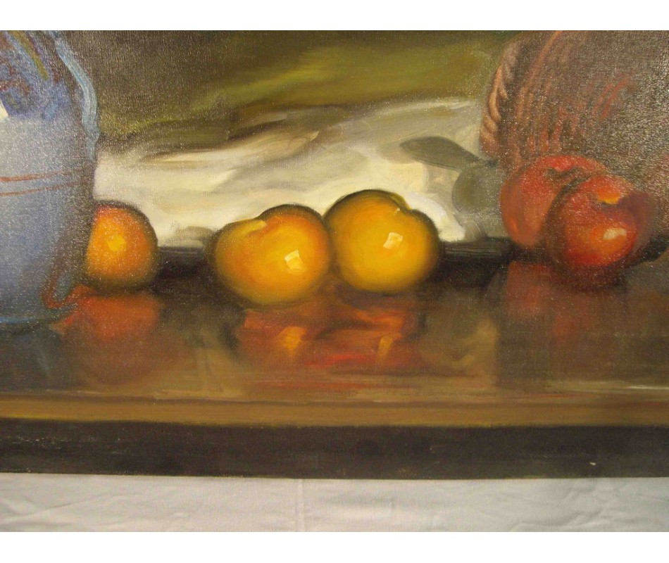 OLEO BODEGON JARRON AZUL