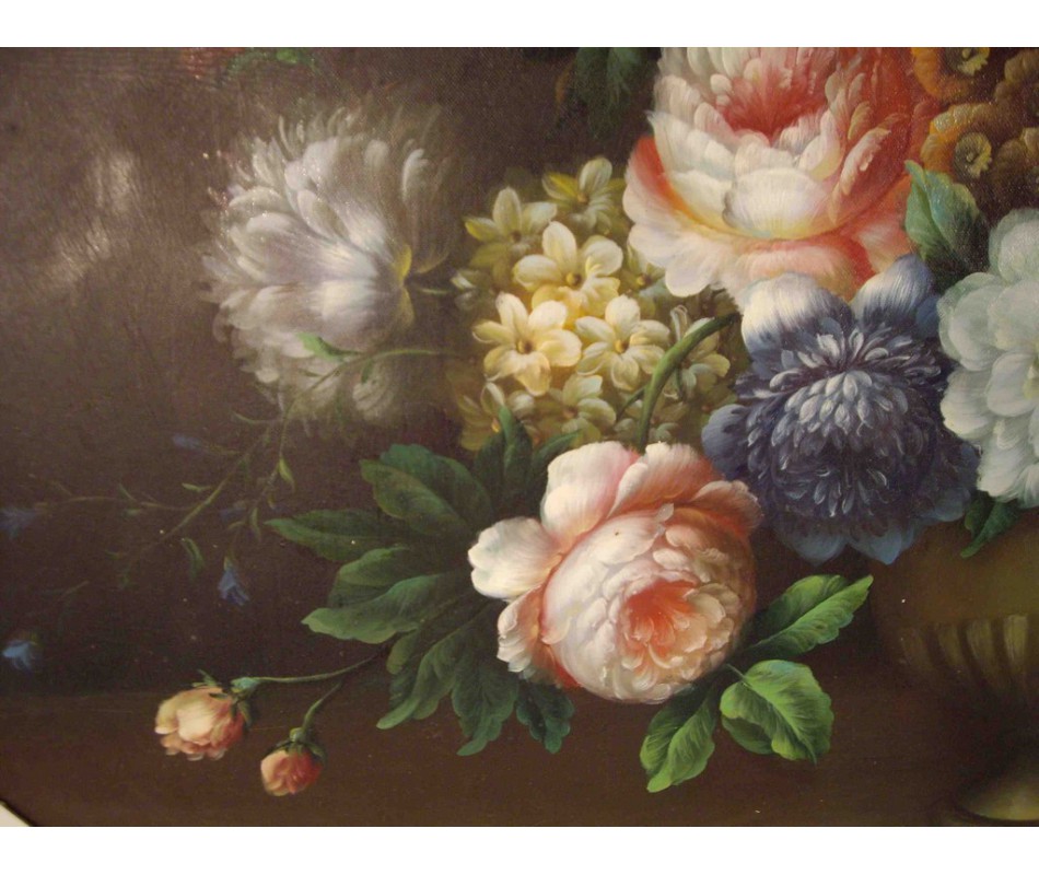 OLEO BODEGON JARRON CON FLORES