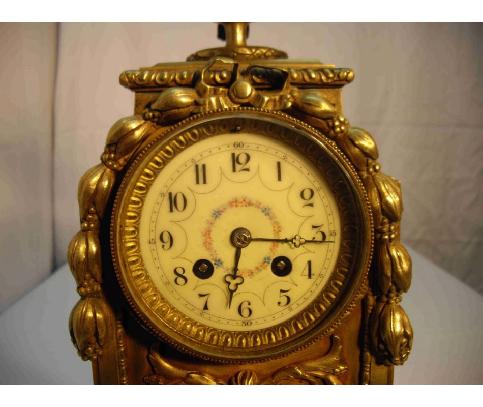 RELOJ BRONCE FLORES ESFERA