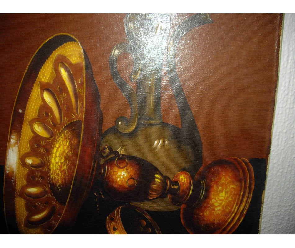 OLEO BODEGON COPAS Y NARANJAS JARRON